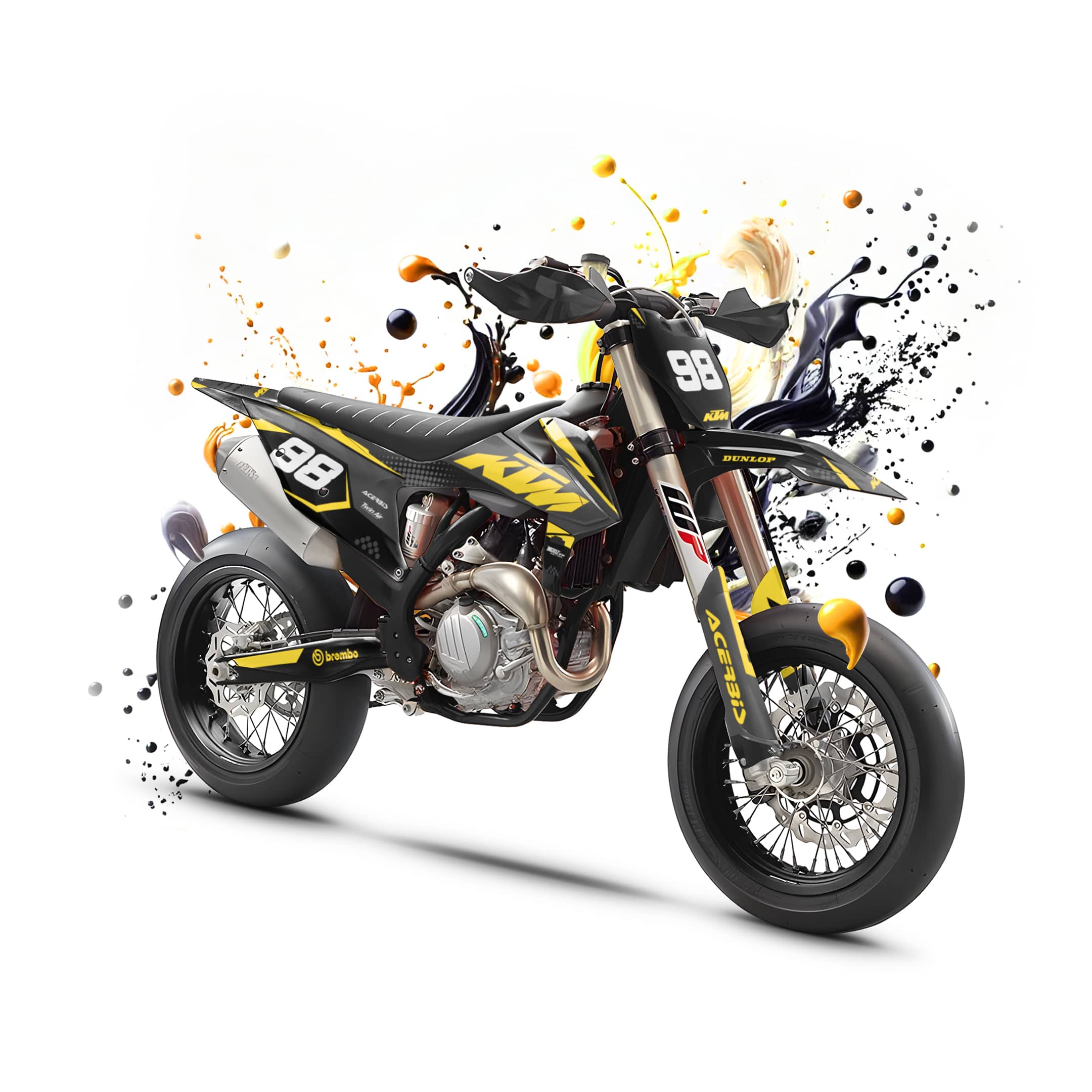 AlienArts - Kit Déco Moto Premium Holographique & Chrome